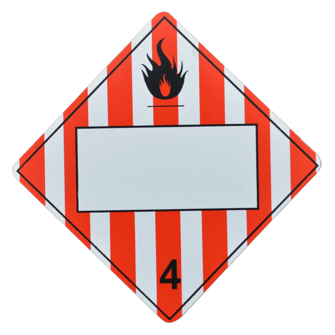 Rombo Clase 4 Residuo (Rojo/Blanco) Sólidos Inflamables